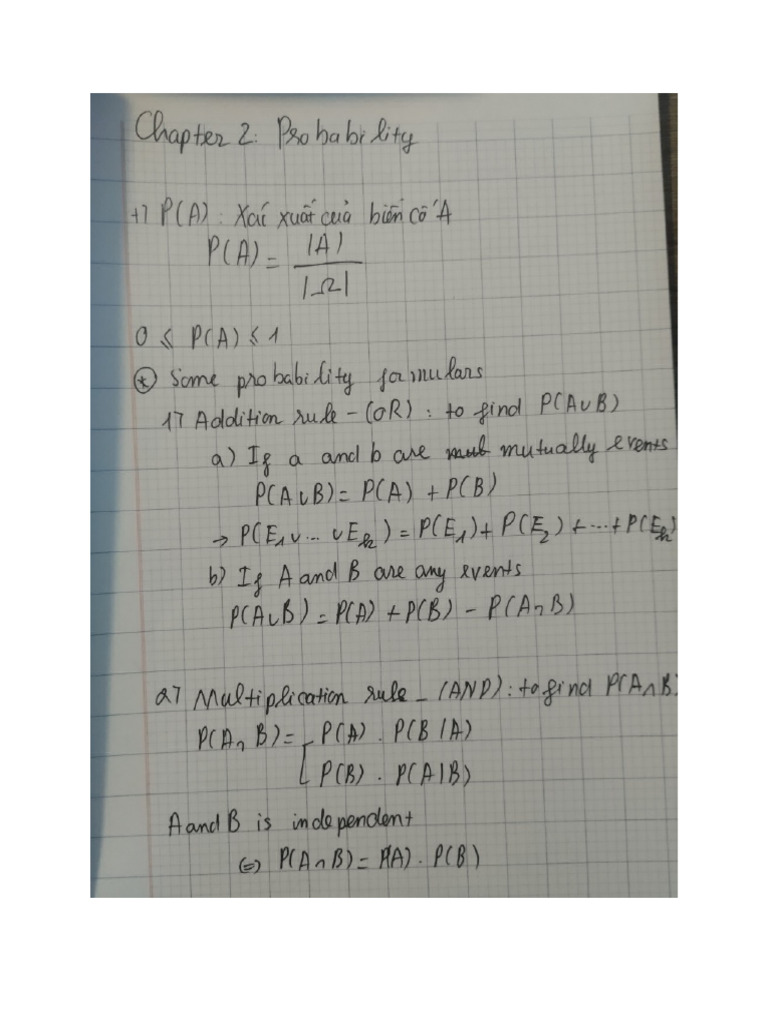 Lý thuyết MAS291 | PDF