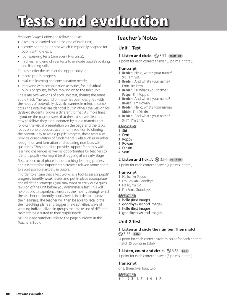 Rainbow Bridge Plus Level 1 Tests and Evaluation | PDF