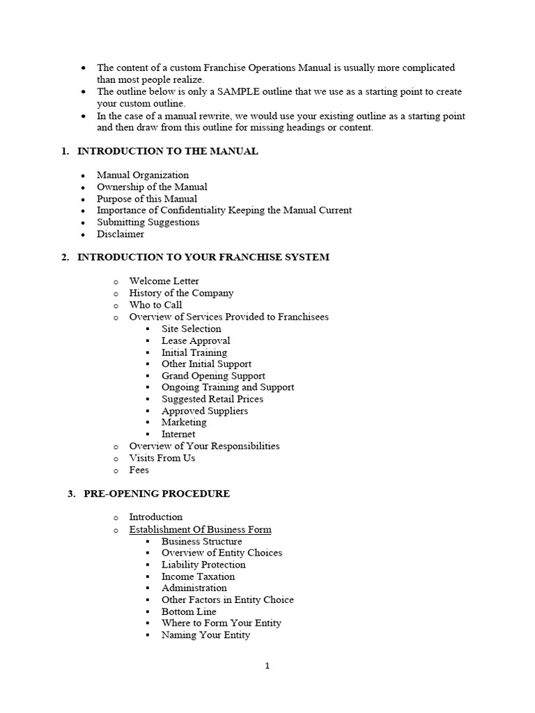 SOP Manual | PDF | Franchising | Employment