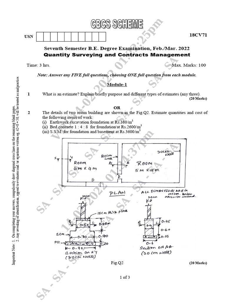 18CV71 Unlocked | PDF | Building Engineering | Civil Engineering