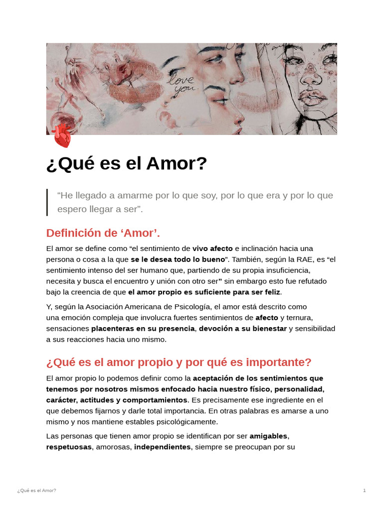 Qué Es El Amor | PDF