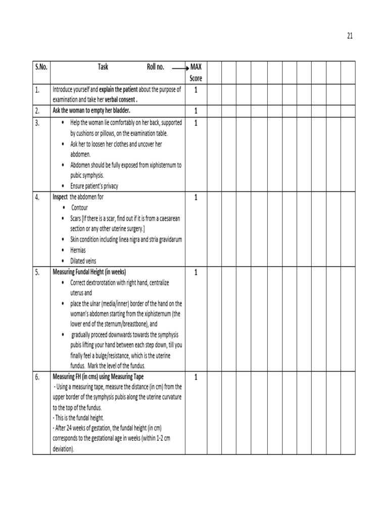 Osce Obs Examination | PDF