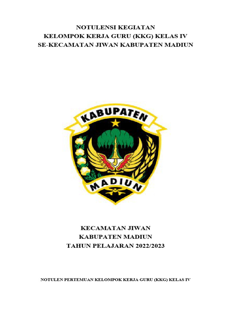 Notulensi Kegiatan Kelompok Kerja Guru | PDF