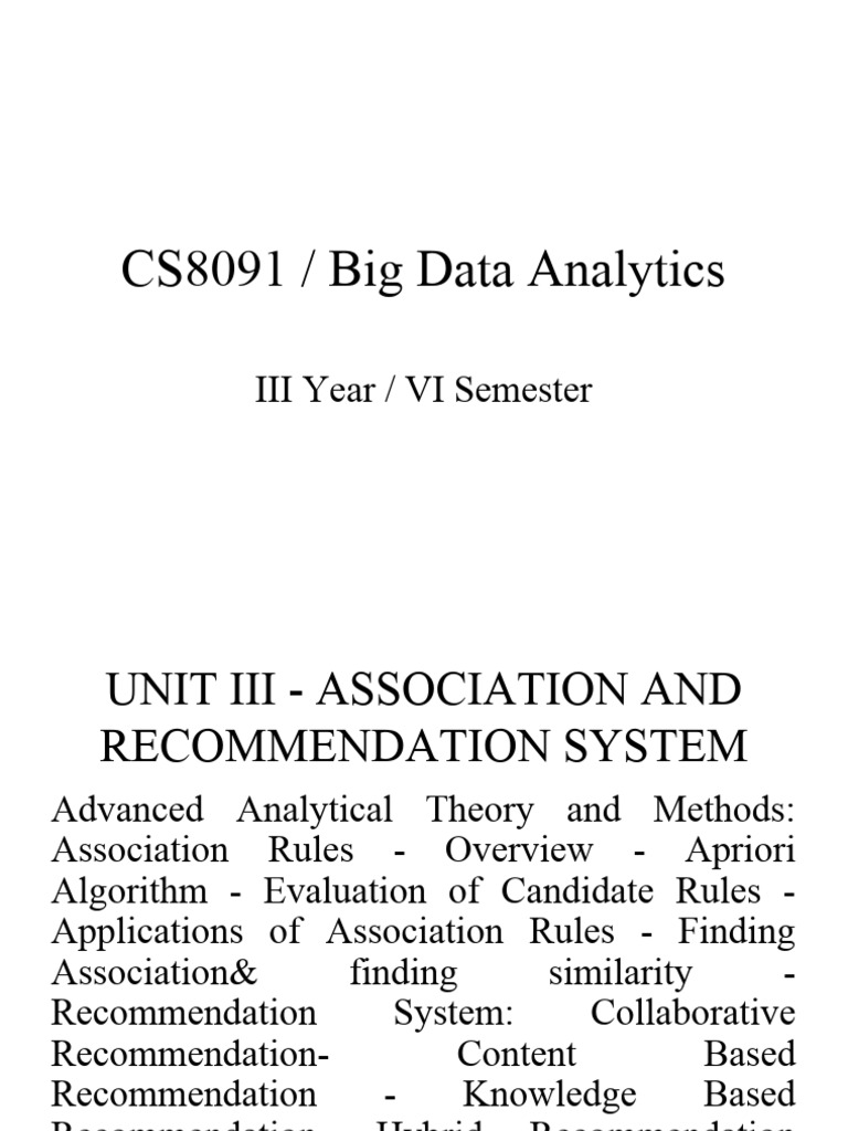 CS8091 BDA Unit 3 | PDF