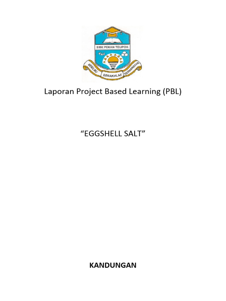 (Eggshell Salt) Laporan Project Based Learning | PDF