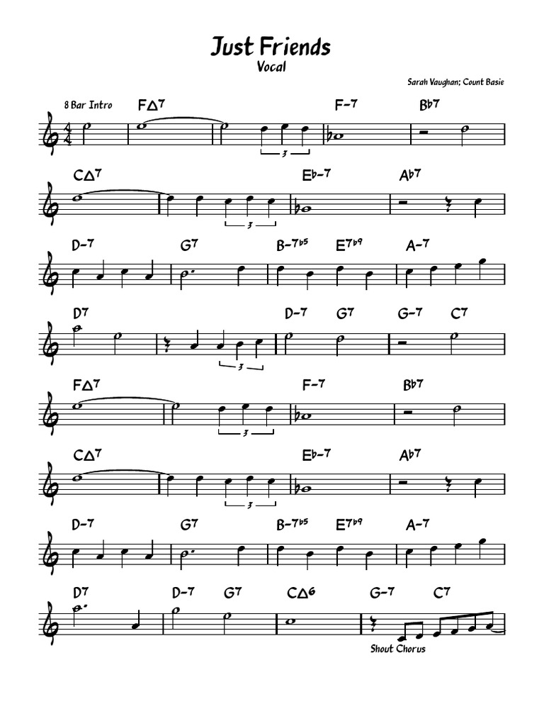 Just Friends Sheet Music | PDF