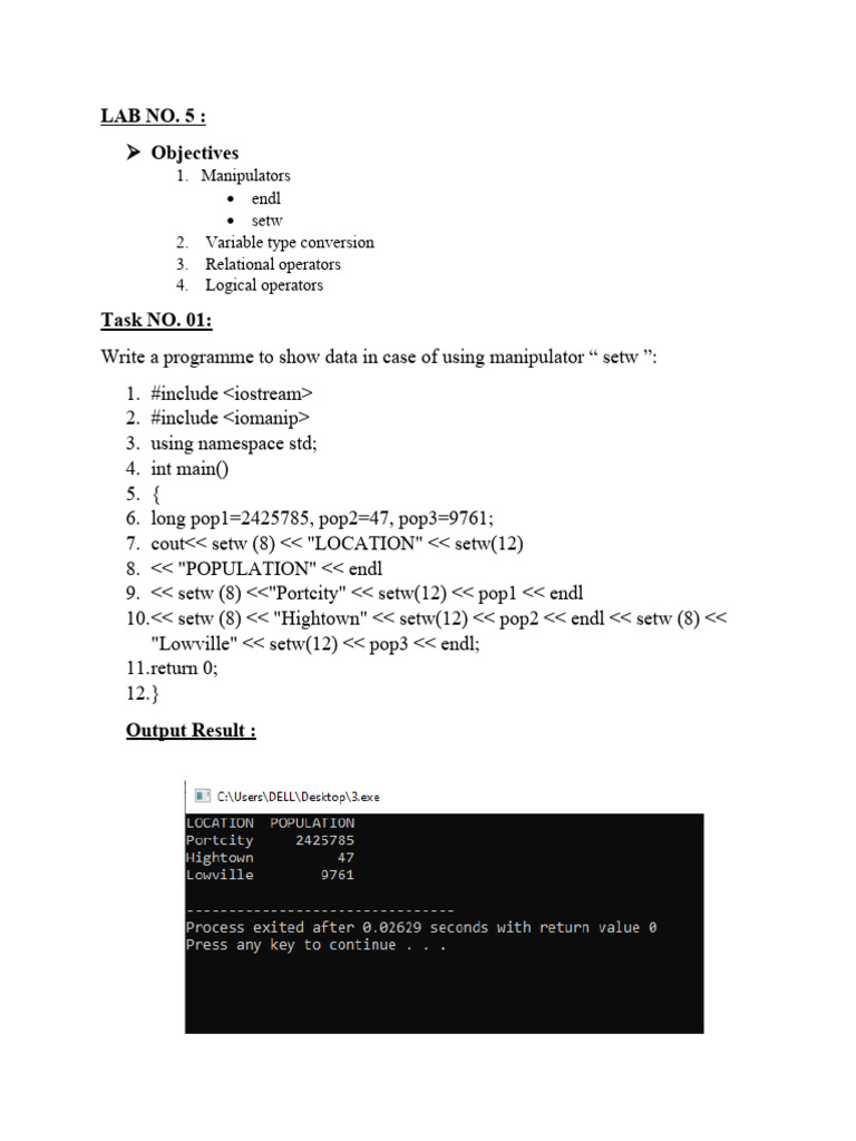 MC-307 Lab No 5 | PDF | Computers | Technology & Engineering