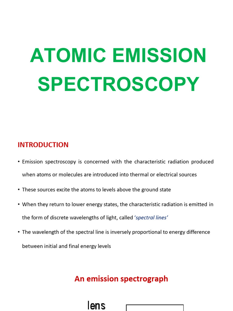 Atomic Emission Spectroscopy (AES) | PDF