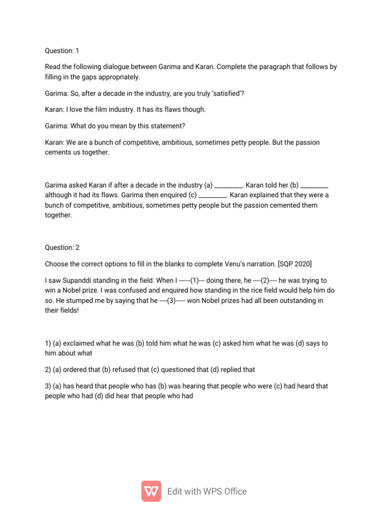 Grammar Worksheet 5 | PDF