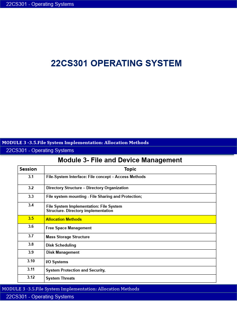 3.5. File System Implementation-Allocation | PDF | File System | Computer File