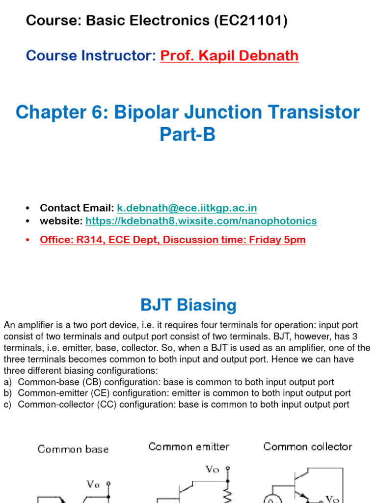 Chapter6 BJT Partb | PDF | Bipolar Junction Transistor | Amplifier