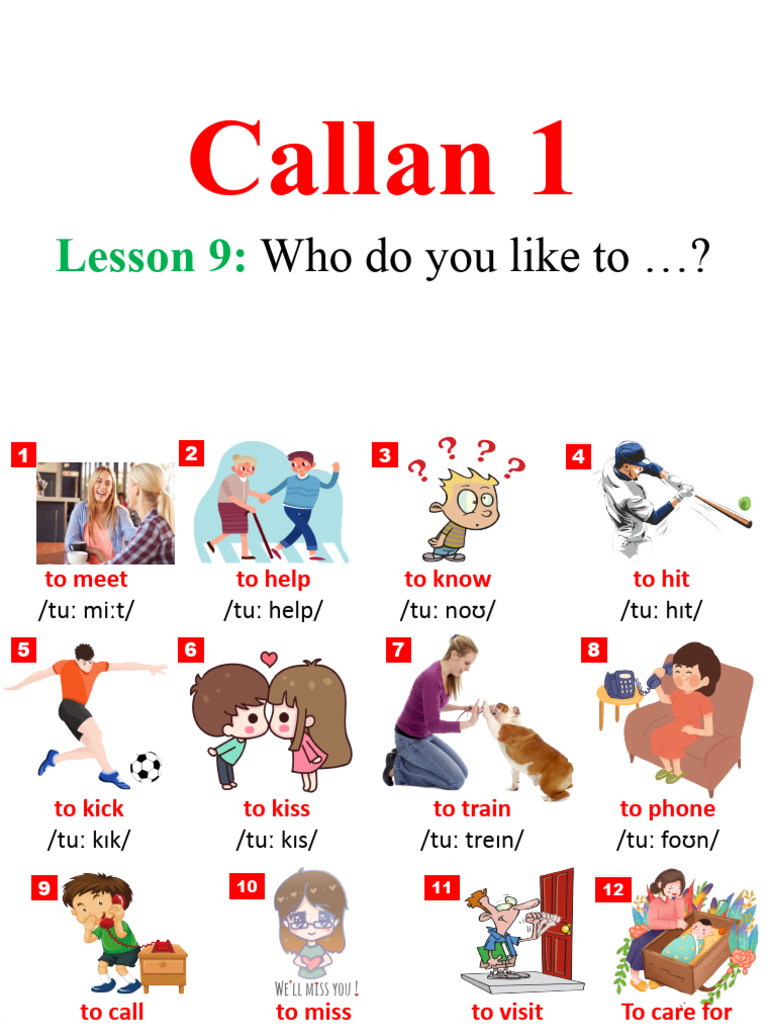 Callan 1 Lesson 9 | PDF