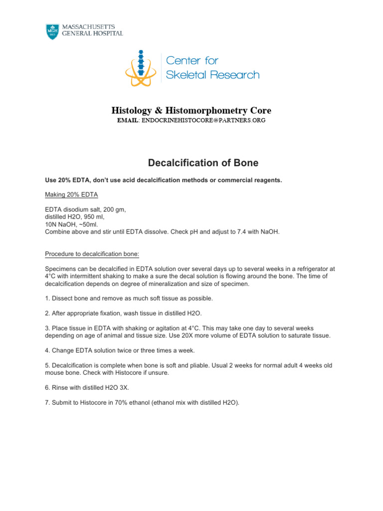 Decalcification of Bone2017-1 | PDF