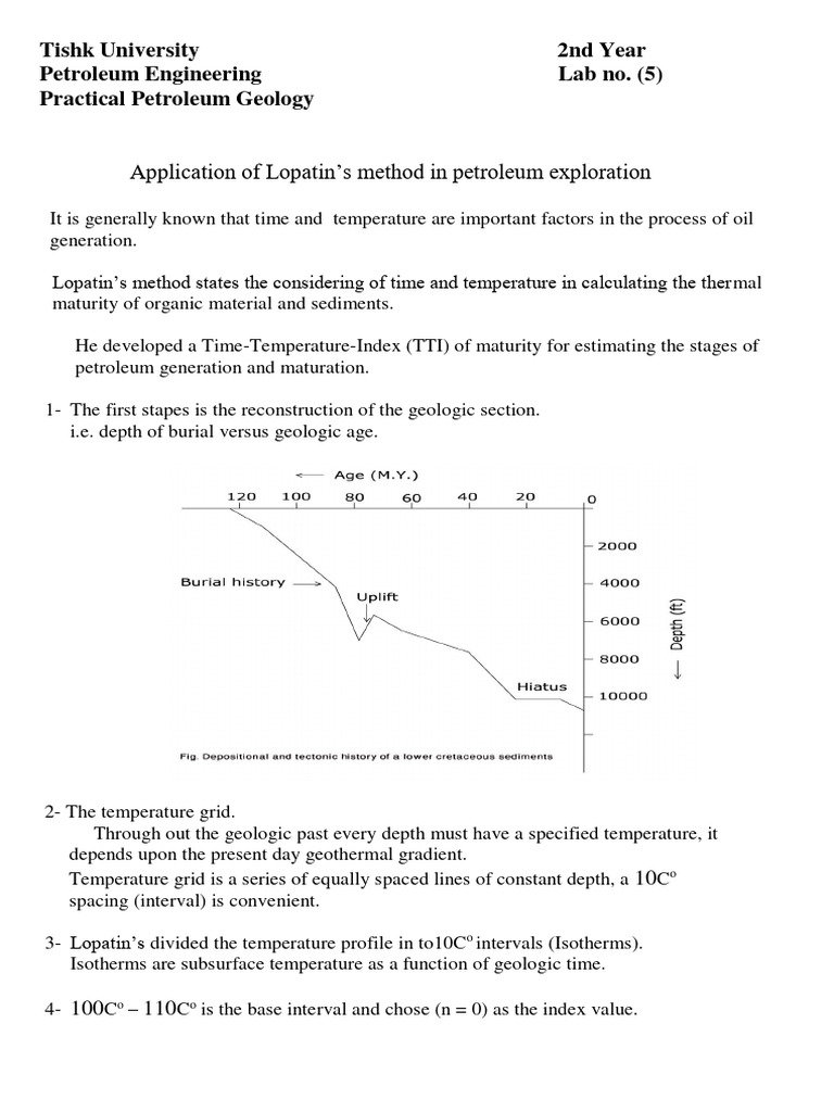 Lopatin’s Method in Petroleum Geology | PDF | Petroleum Geology | Petroleum