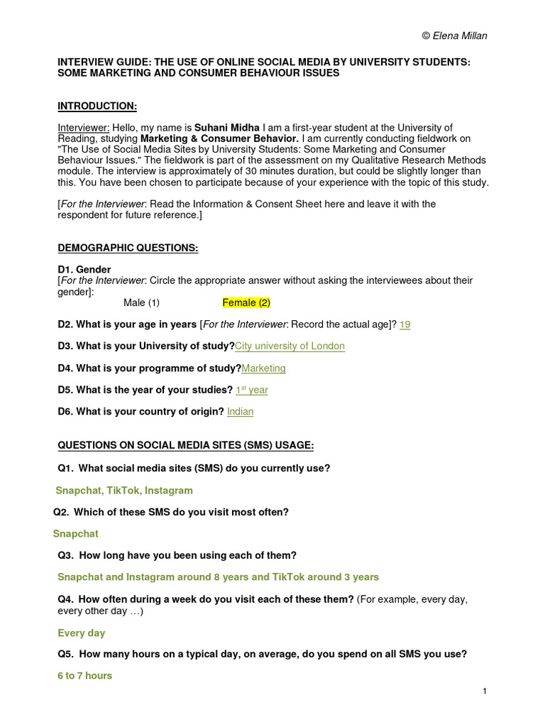 Suhani Second Interview | PDF