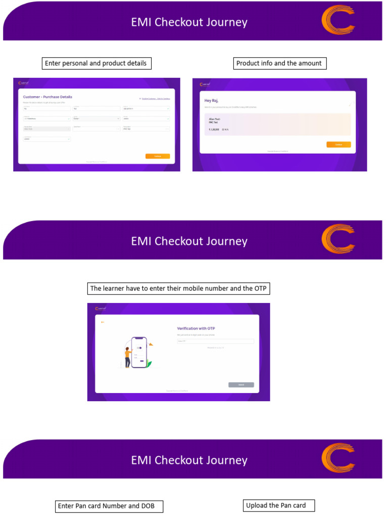 EMI Checkout Journey | PDF