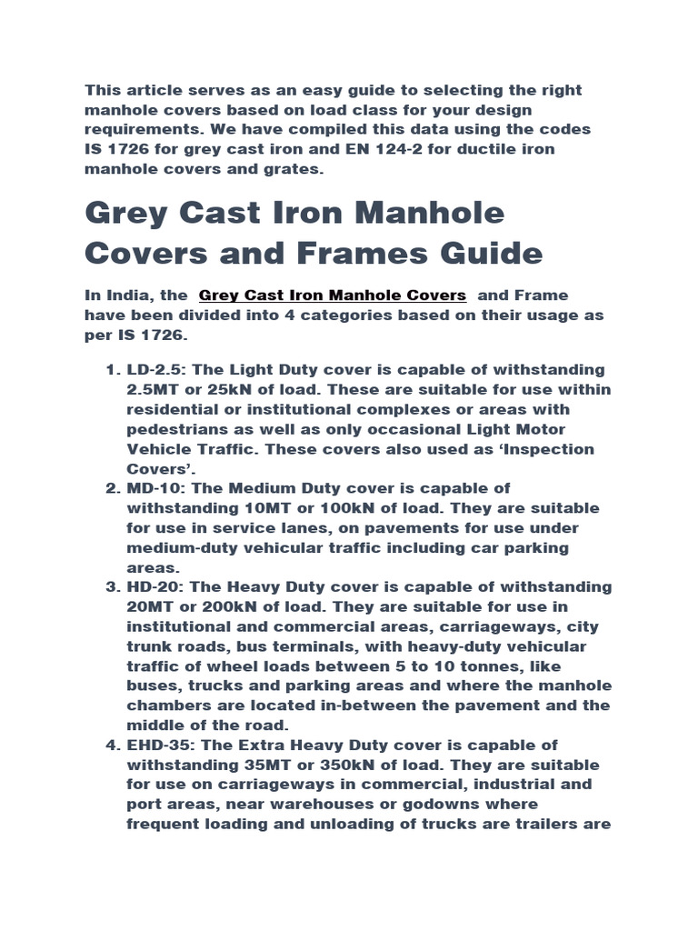 Manhole Cover Loading | PDF | Traffic | Truck