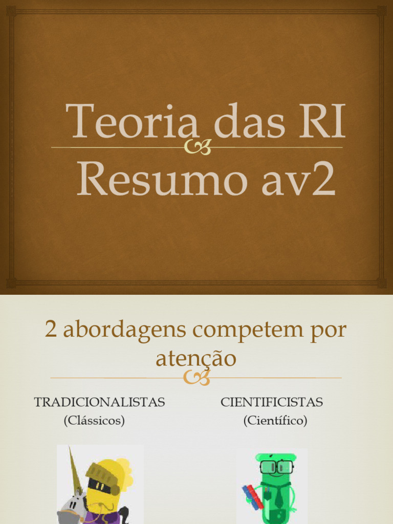 Teoria Das RI 1 Resumo Av2 | PDF