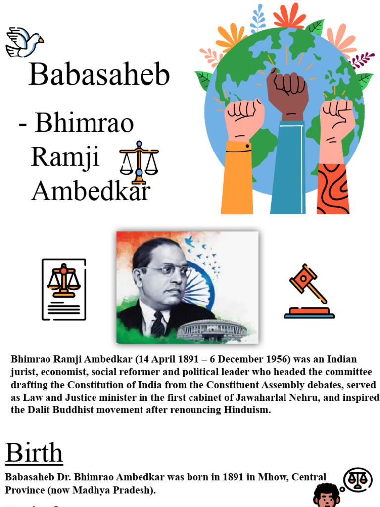 A Brief Description On BR Ambedkar | PDF | Politics Of India ...