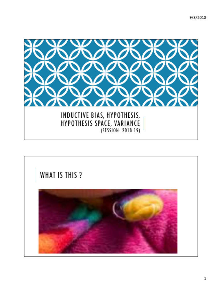 Inductive Bias Hypothesis Hypothesis Space Variance | PDF | Machine Learning | Cognition