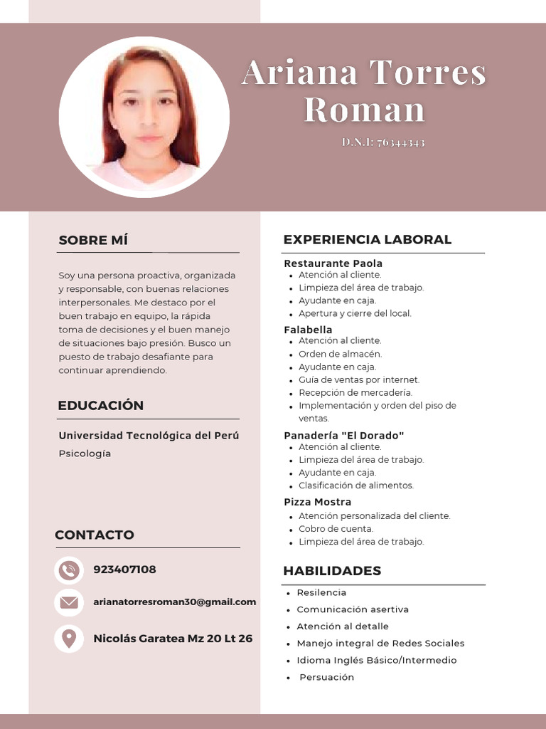 CV Ariana Rosaly Torres Roman (5) - 231210 - 093428 | PDF