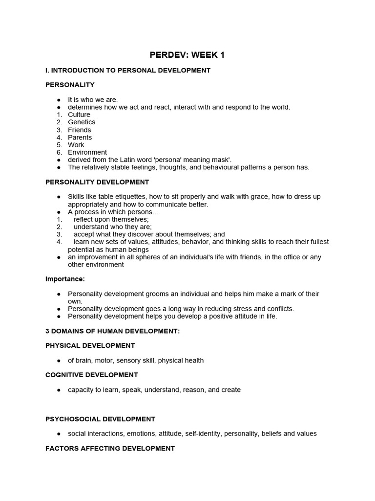 Perdev Week 1 | PDF