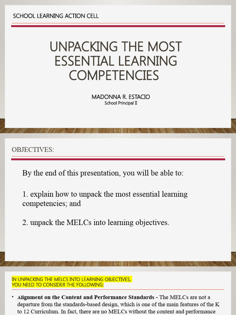Unpacking The Most Essential Learning Competencies | PDF