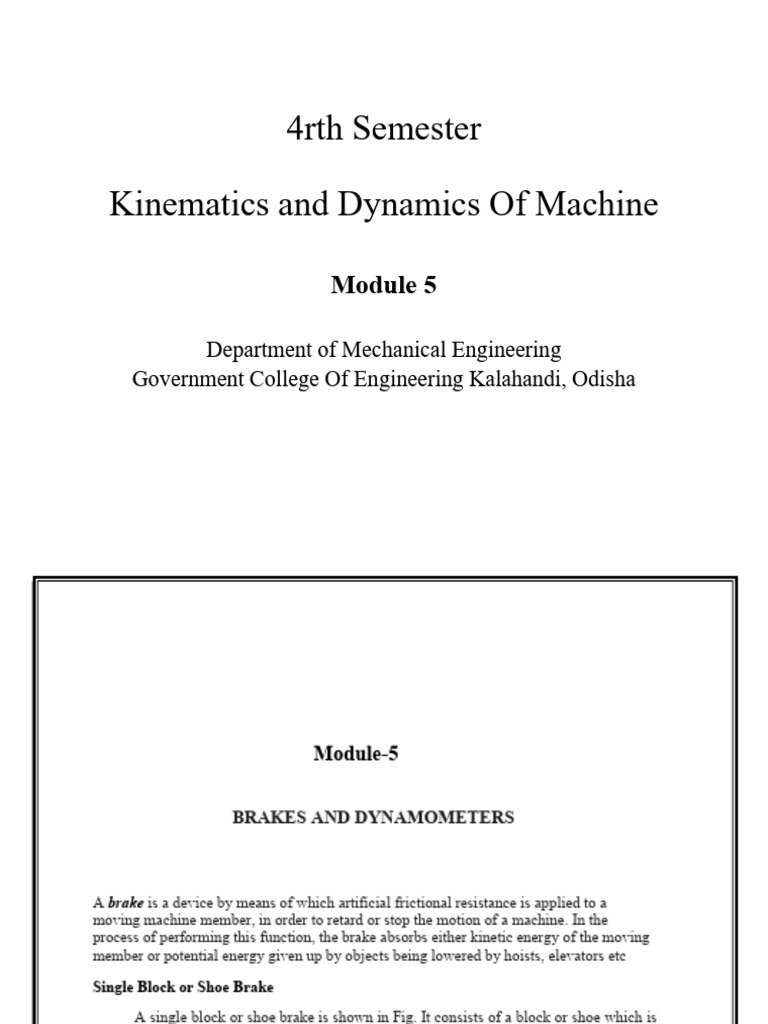 KDM Module 5 | PDF | Torque | Lever