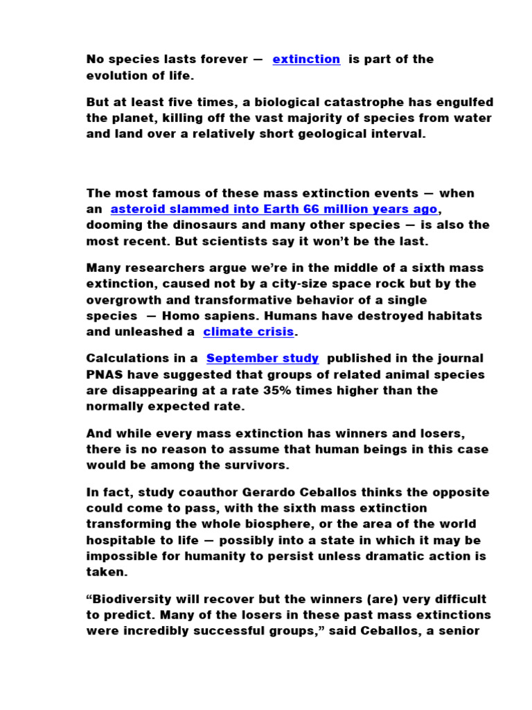 Extinction | PDF | Extinction | Dinosaurs