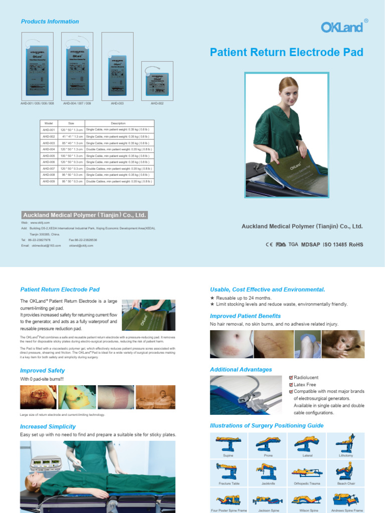 Patient Return Electrode Pad Overview | PDF | Surgery | Medical Specialties