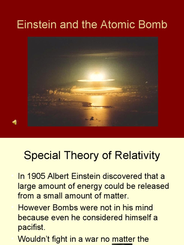 Einstein's Role in the Atomic Bomb | PDF | Albert Einstein | Manhattan ...