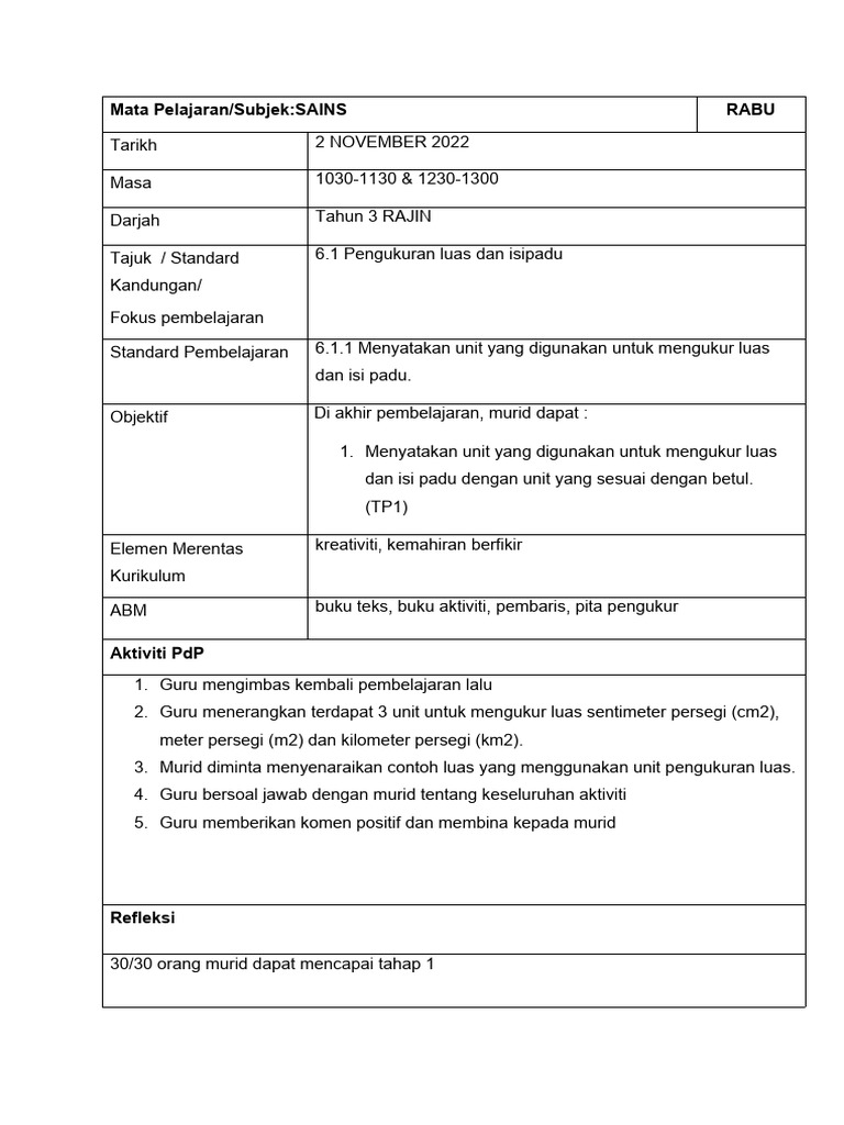 RPH 2 NOV 2022 RABU | PDF