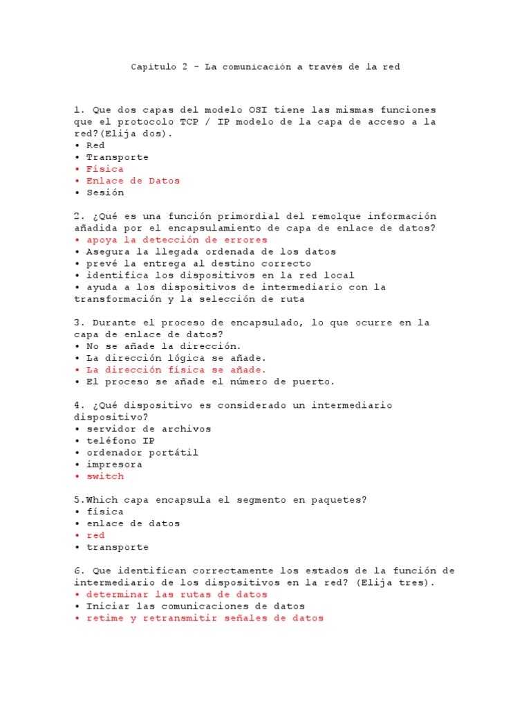 Comunicación en Redes y Protocolo TCP/IP | PDF | Modelo osi | Red de ...