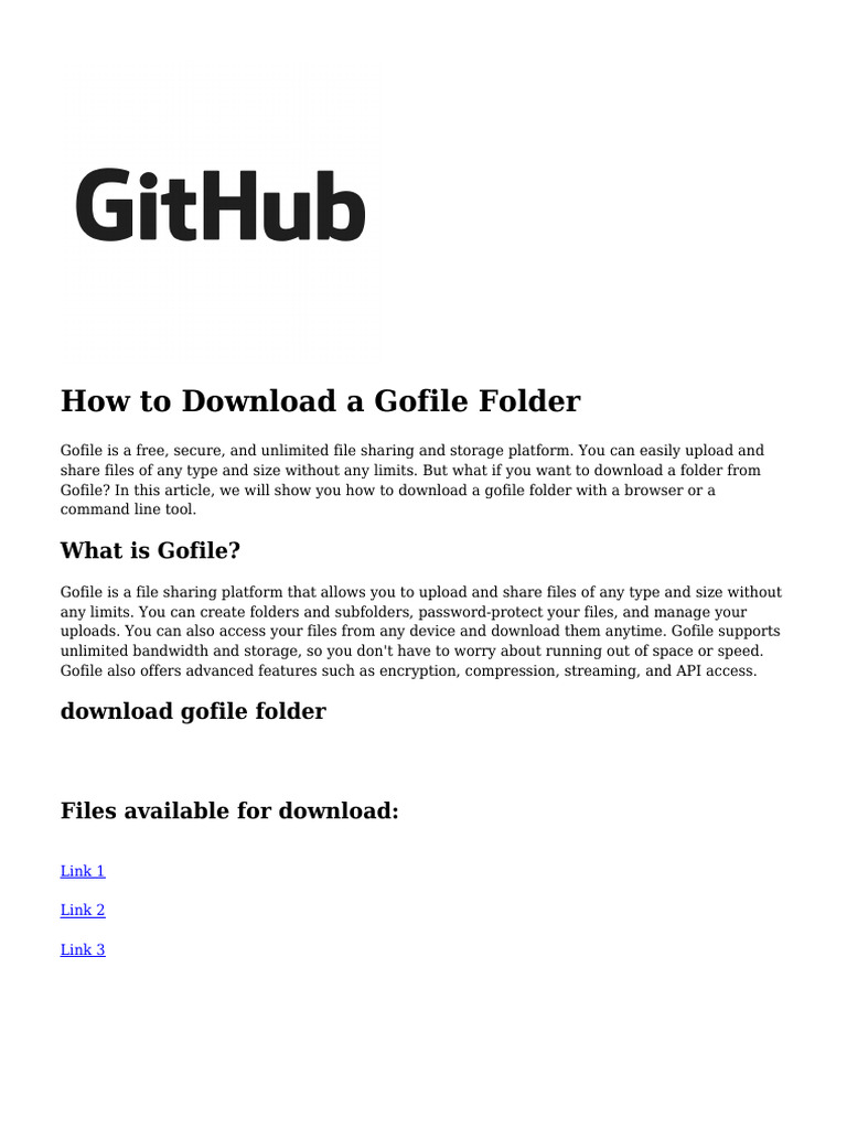 Gofile download manual | PDF | Computer File | Digital Distribution