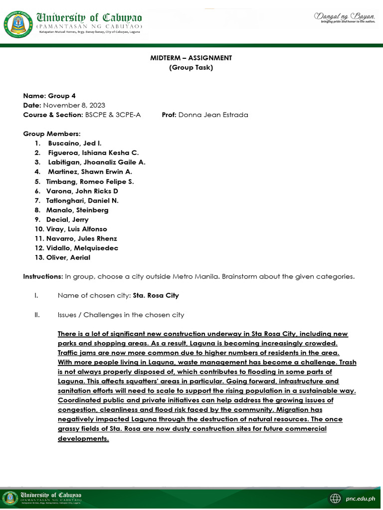 Navarro - Soc101 - Midterm - Assignment (Global City) | PDF Navarro - Soc101 - Midterm - Assignment (Global City) | PDF