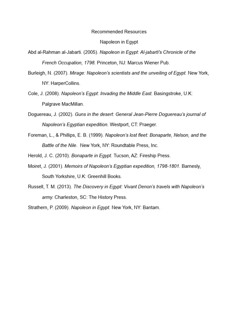 Recommended Resources | PDF | Travel | History