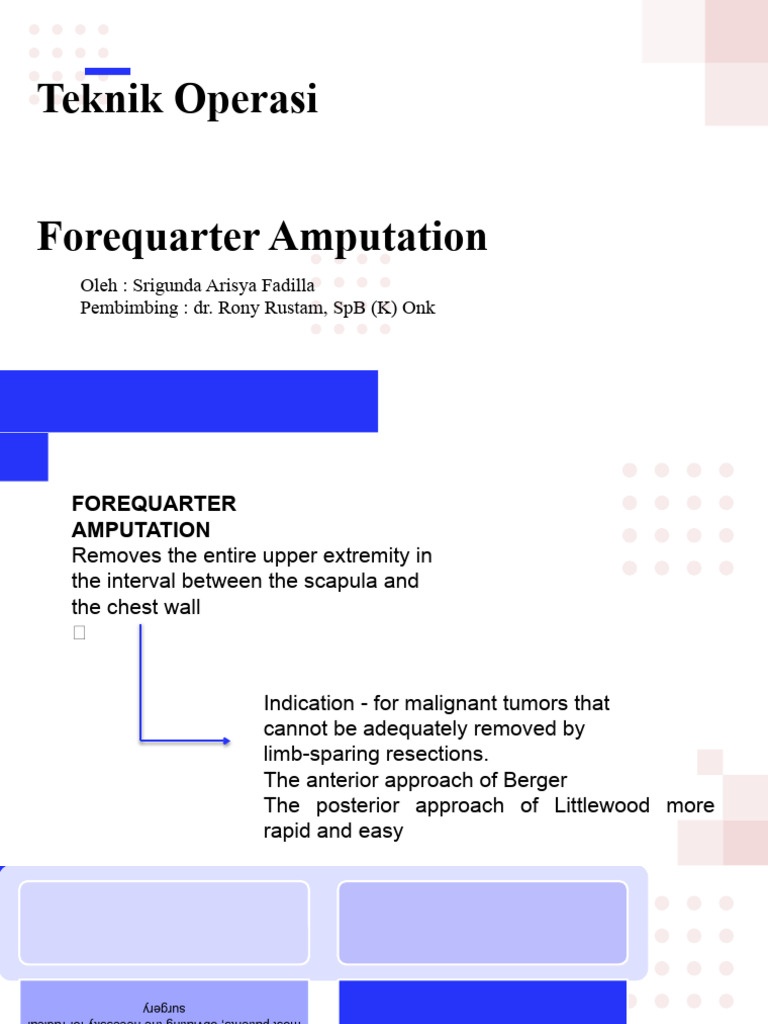 Forequarter Amputasi EL | PDF