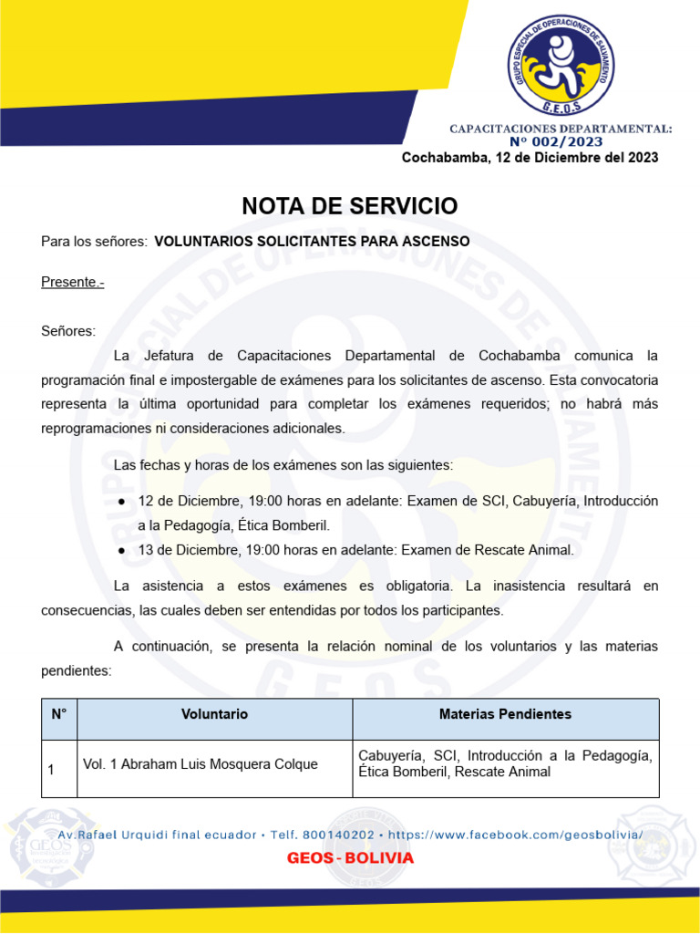 NOTA DE SERVICIO 01_23 (2) | PDF