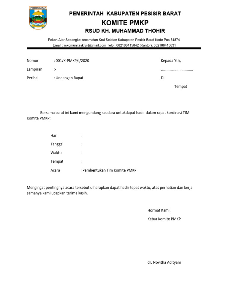 Undangan Rapat | PDF