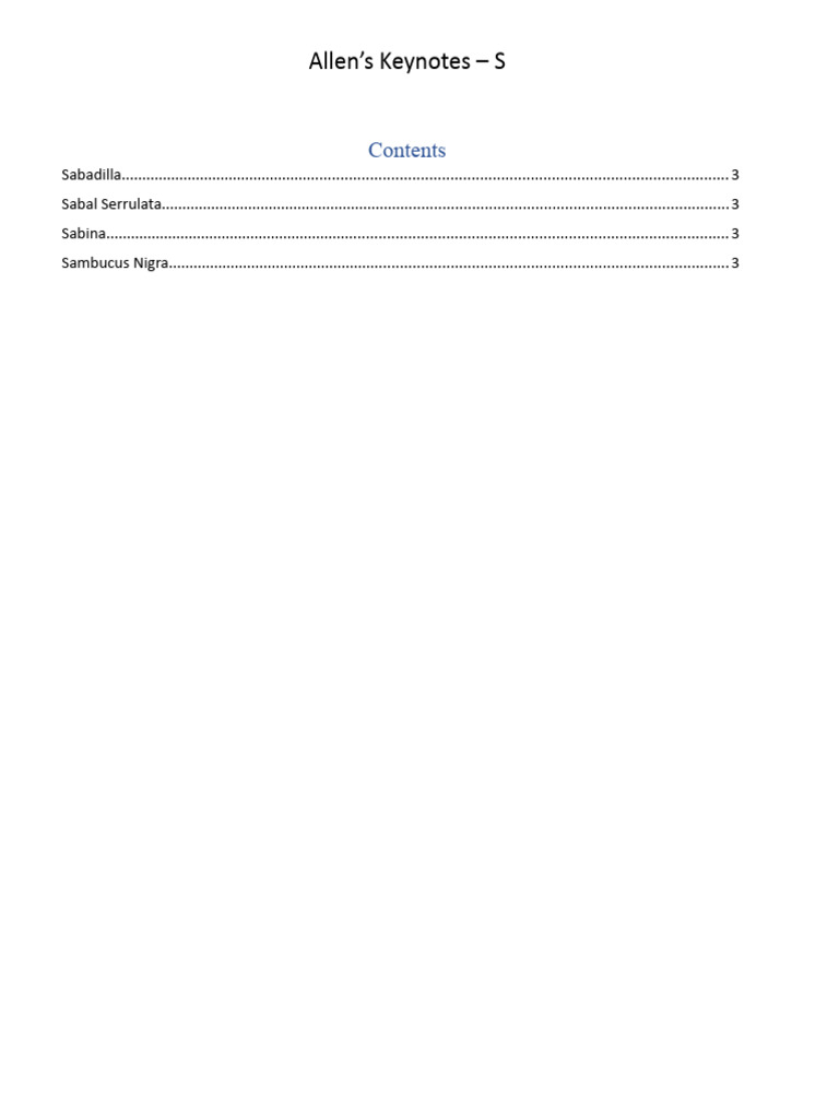 Allen's Keynotes - S | PDF | Cooking, Food & Wine | Science & Mathematics