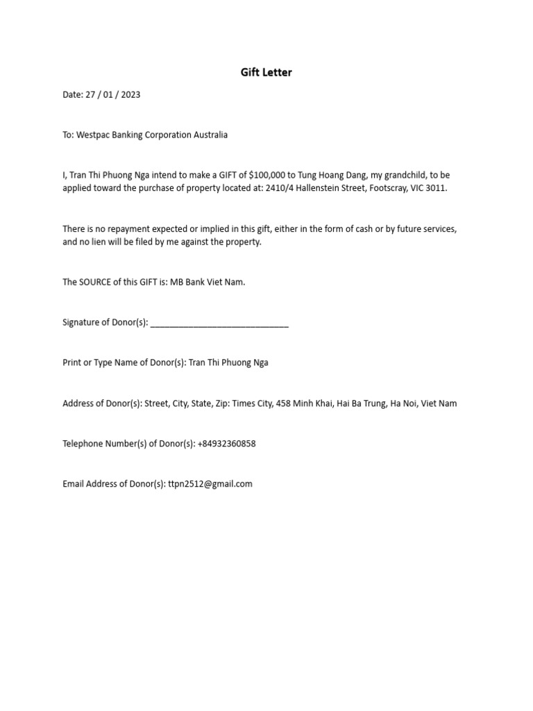 Gift Letter Template 01.Docx (1) | PDF