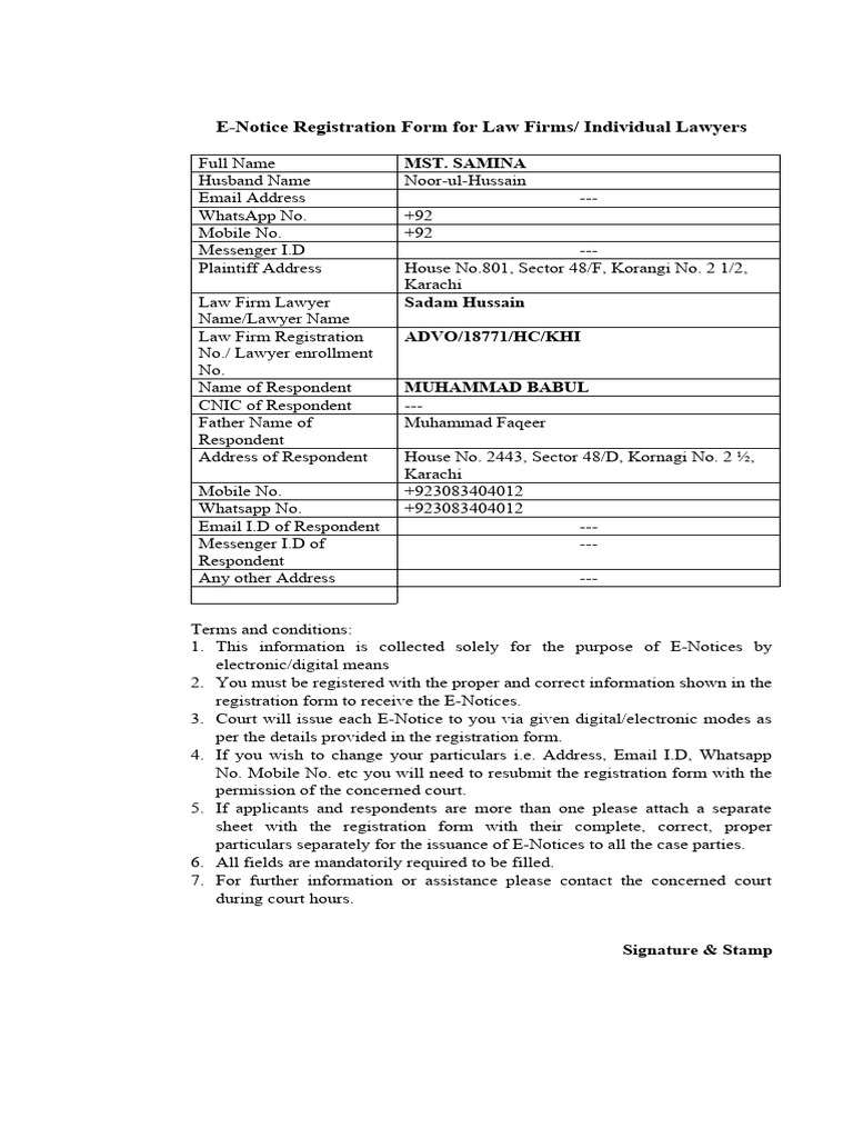 Mst. Samina D.O Noor-ul-Hussain Family Suit | PDF