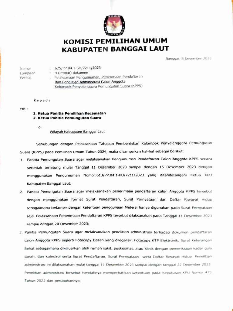 Pengumuman KPPS Cap | PDF