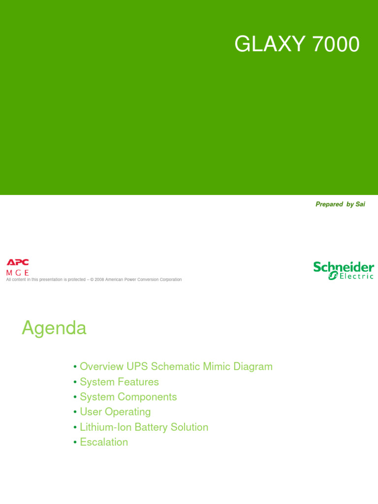 Galaxy 7000 UPS & LIB Solutions Guide | PDF | Electrical Engineering ...