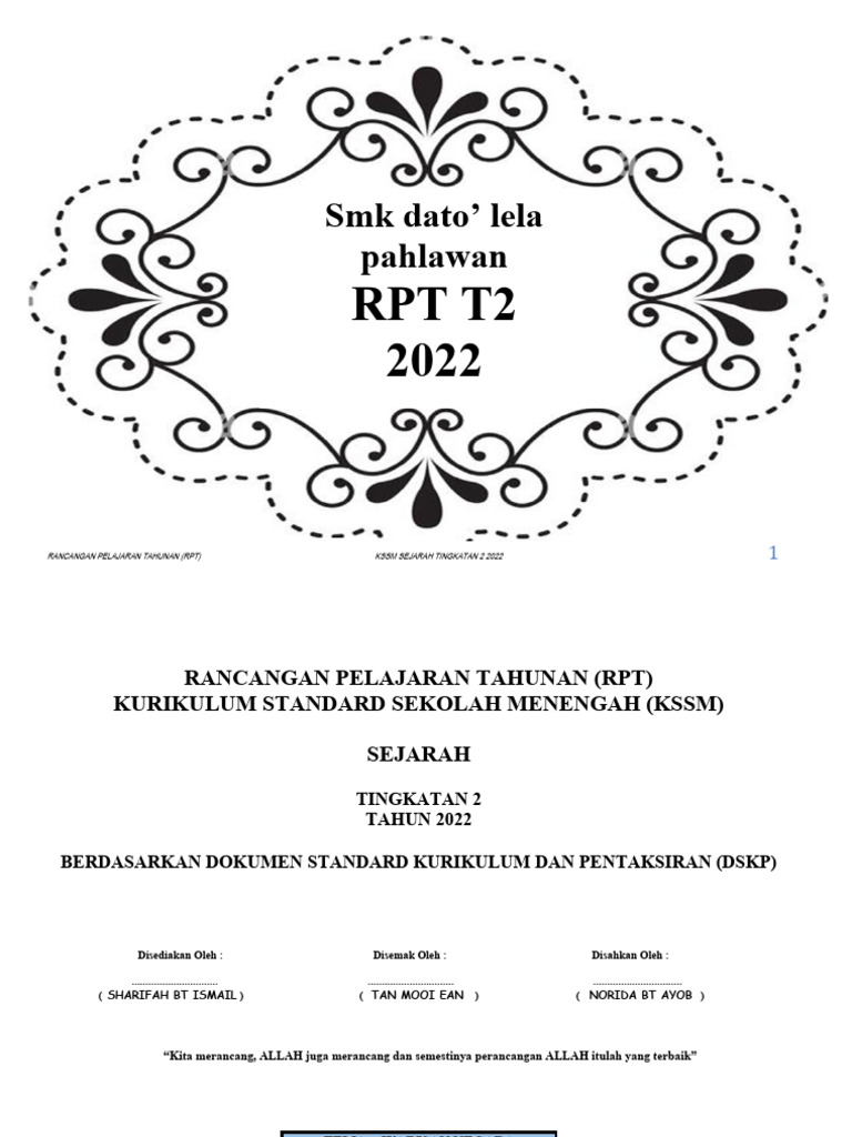 RPT Sej T2 2022 | PDF