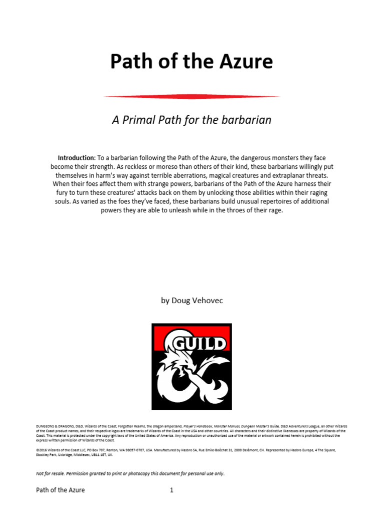 AzurePath | PDF | Wizards Of The Coast | Dungeons & Dragons