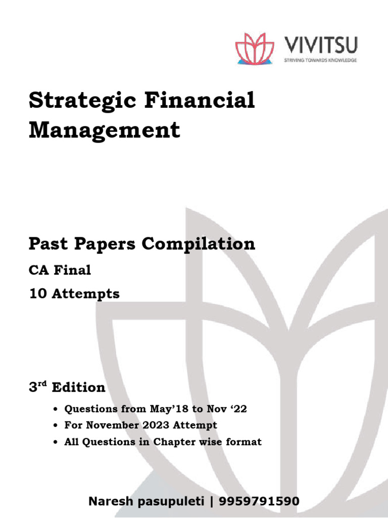CA Final Strategic Financial Management Past Papers | PDF | Technical ...