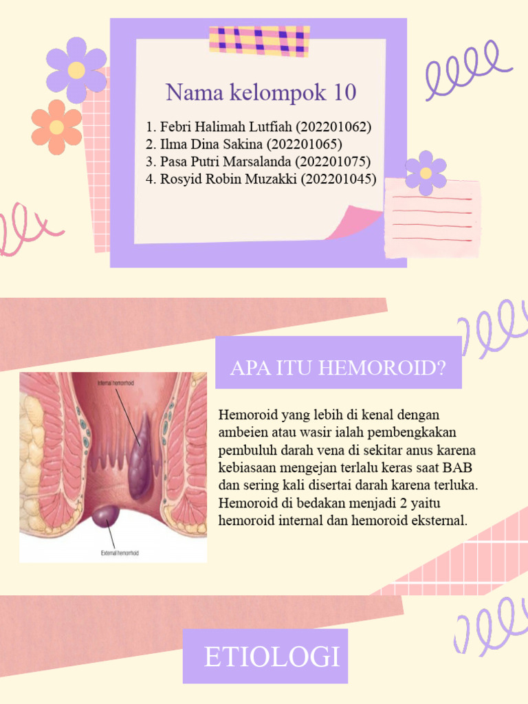 Panduan Lengkap Hemoroid: Penyebab, Gejala, dan Perawatan | PDF