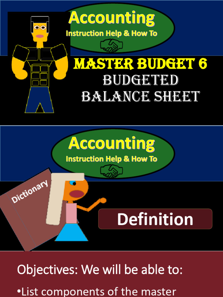 Master budget Balance Sheet | PDF