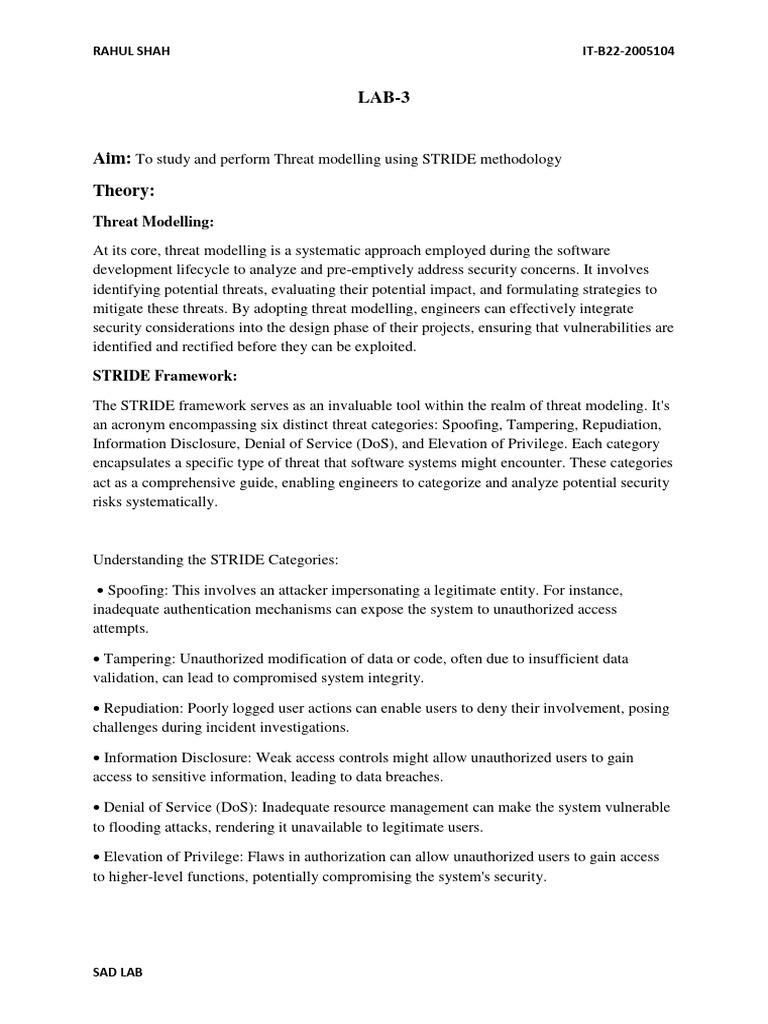 Sad Lab 3-2005104 | PDF | Business | Computers